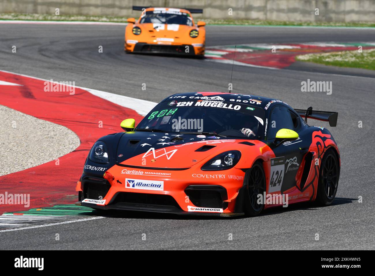 Scarperia, 23 March 2024 Italy: Porsche 718 Cayman GT4 RS of Team ...