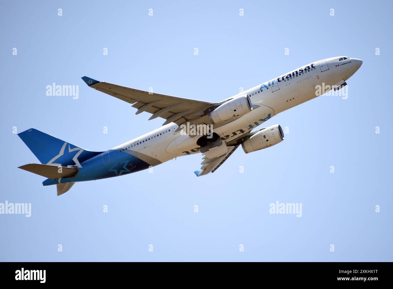 Airbus A330 Air Transat .Aircraft to Fiumicino airport. Fiumicino ...