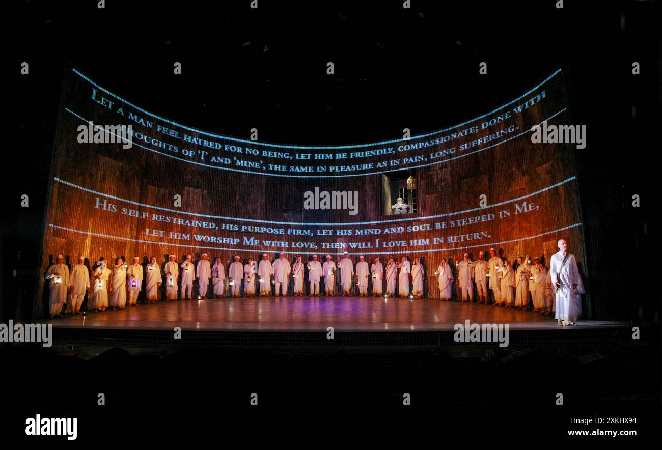 far right: Alan Oke (M.K. Gandhi) in SATYAGRAHA at the English National ...