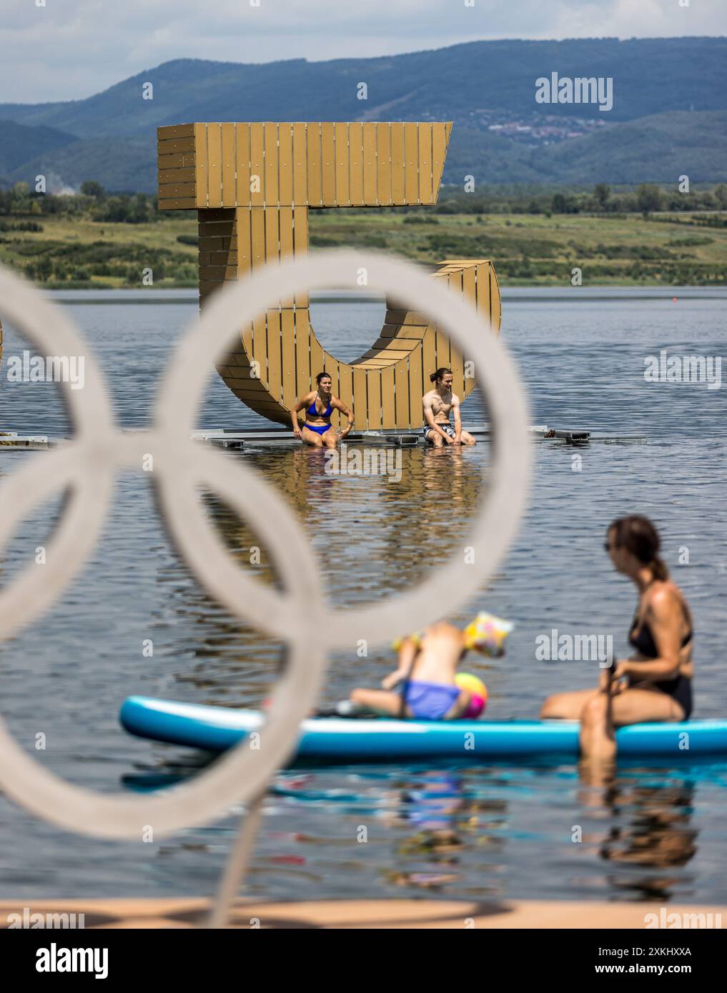 Most, Czech Republic. 23rd July, 2024. The Olympic Festival area at ...