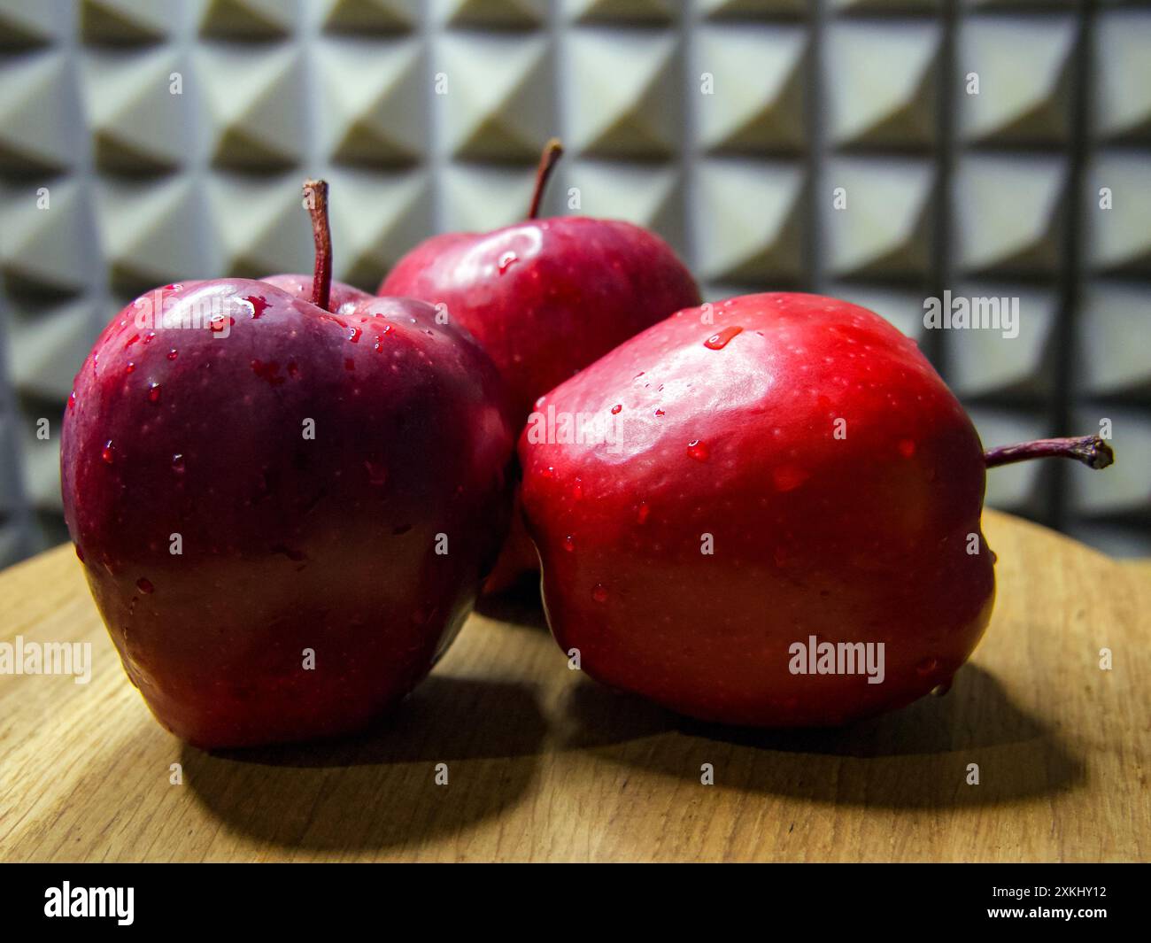 Color Highlight. Dark background emphasizes the apples’ vibrant color ...