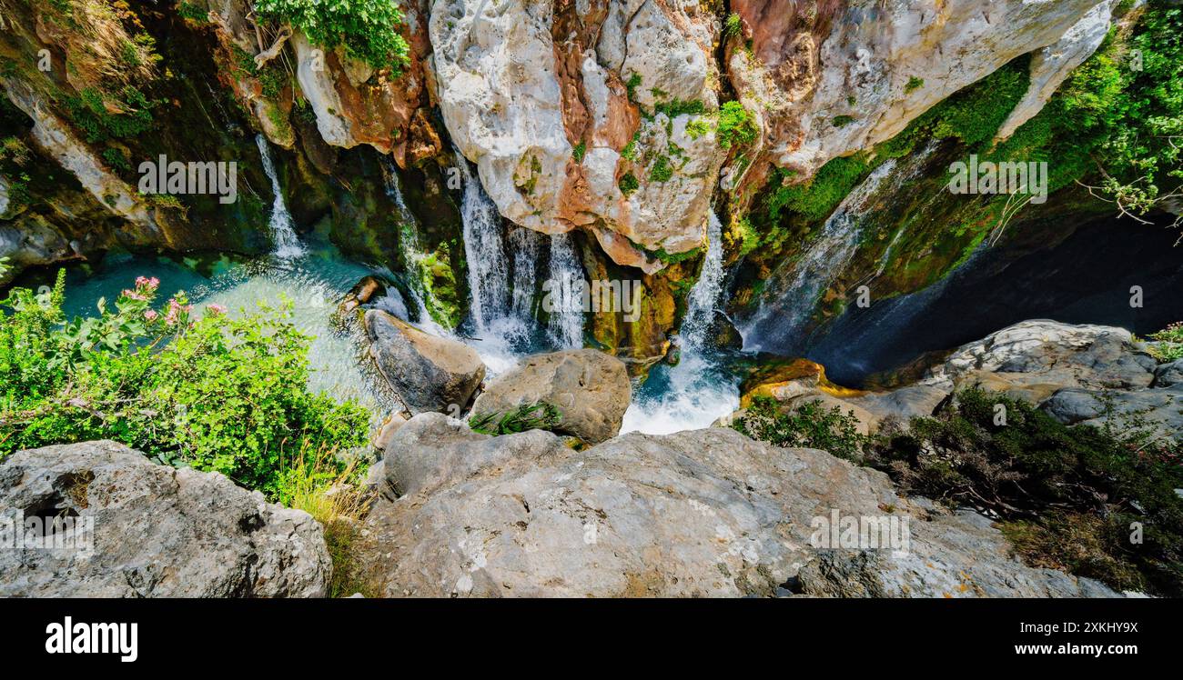 Waterfalls in the Kourtaliotiko (Asomatos) Gorge, Southwestern Crete ...