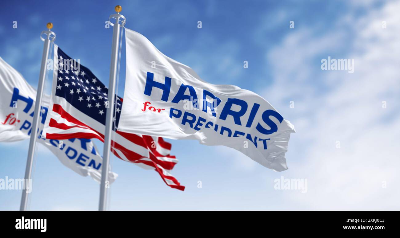 Washington D.C., US, July 22 2024: Kamala Harris 2024 presidential ...