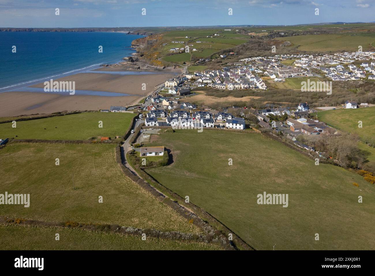 Aerial view of Little Haven Stock Photo - Alamy