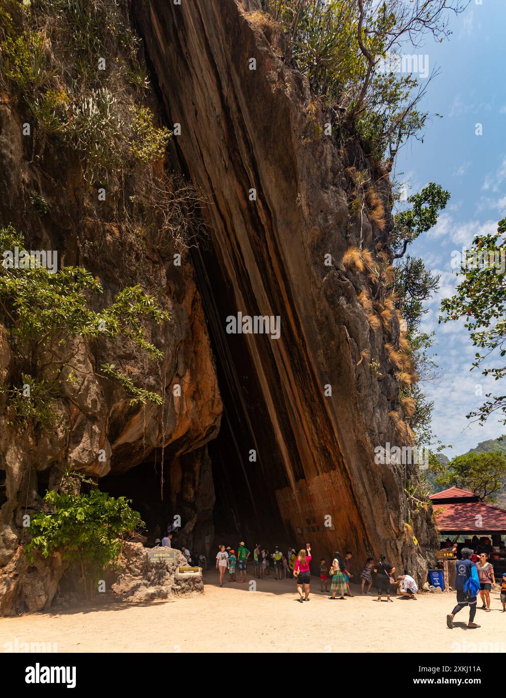 A picture of the shifted rock on the James Bond Island, that created a ...