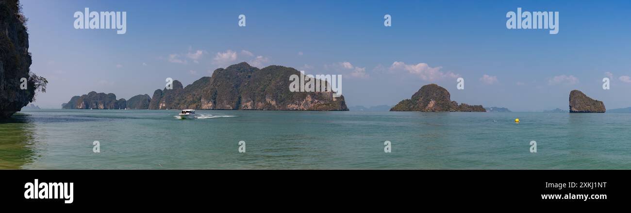 A panorama picture of the Ao Phang Nga National Park islands Stock Photo - Alamy