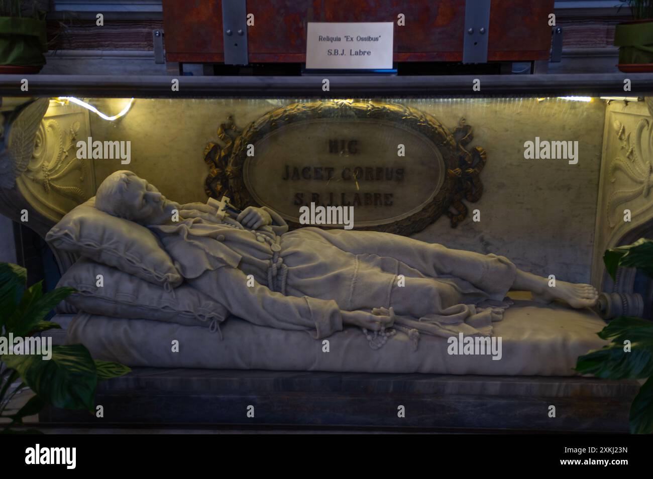 Saint Labre, a homeless man who lived at the Colosseum, funerary ...