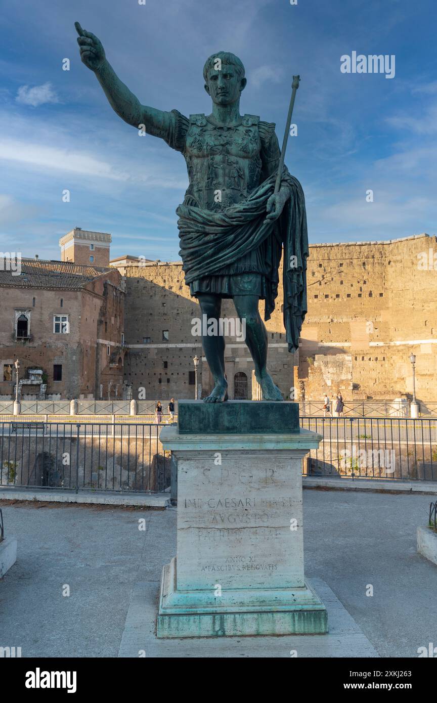 Bronze statue of Augustus, 20th century copy of a marble original ...