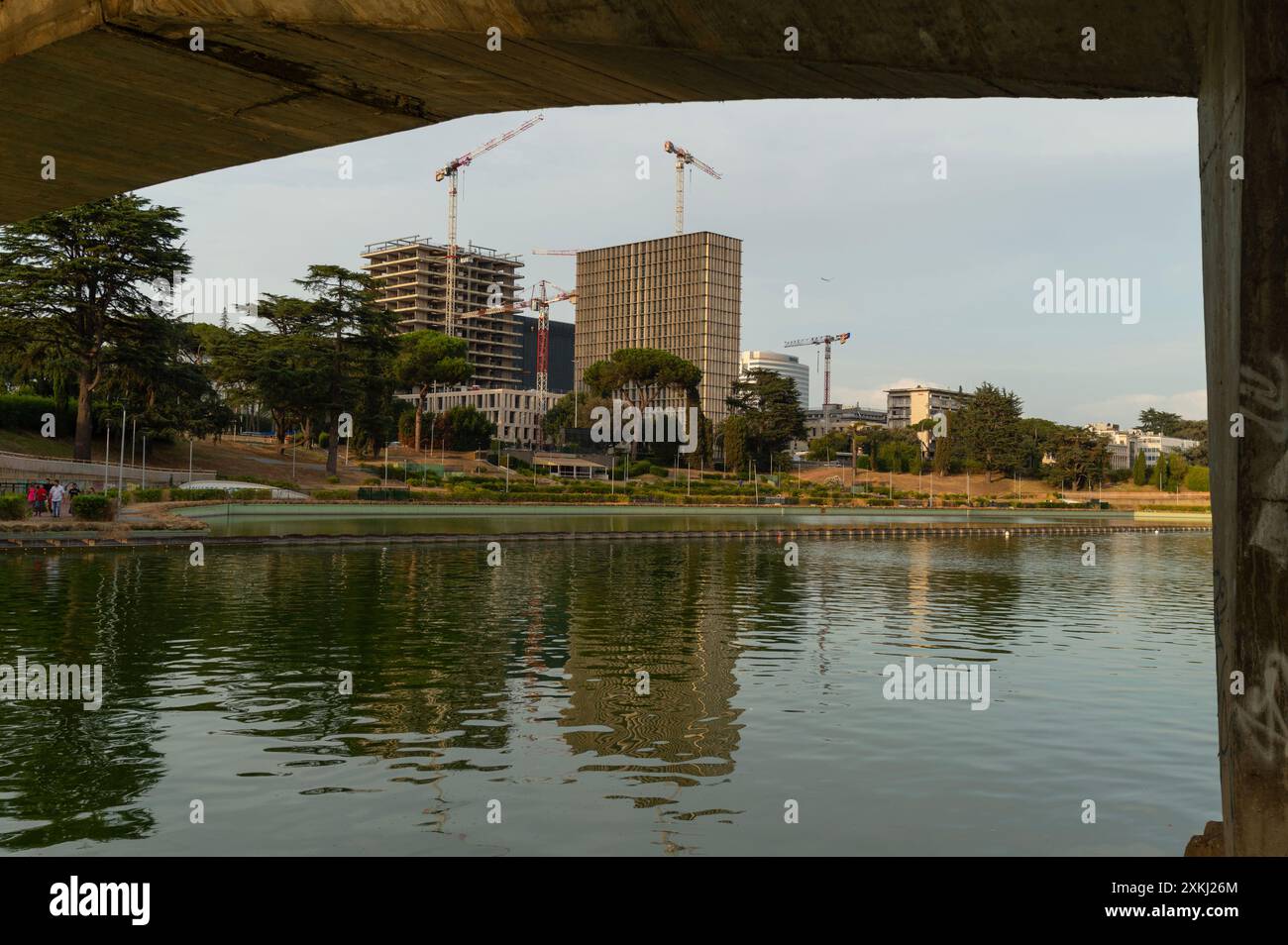 Eur Towers in Rome, construction sites for the redevelopment of the ...