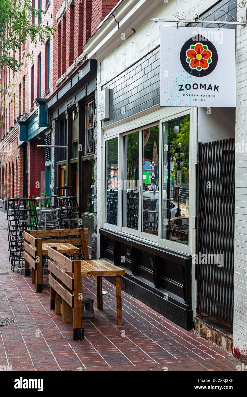 A Korean Tavern on an early morning walk in Gastown Vancouver Canada ...