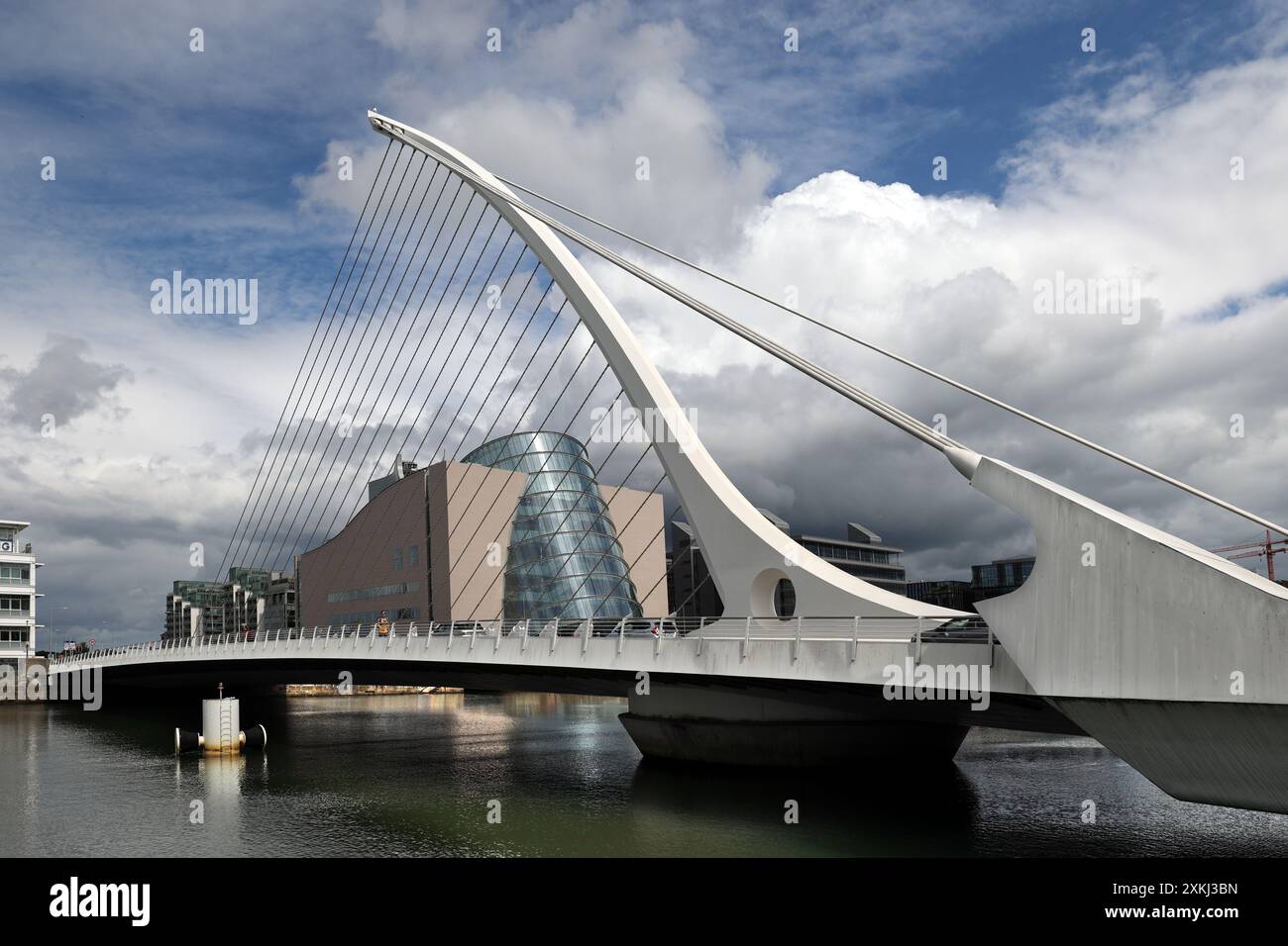 The Samuel Beckett Bridge and Convention Centre (background), Dublin ...