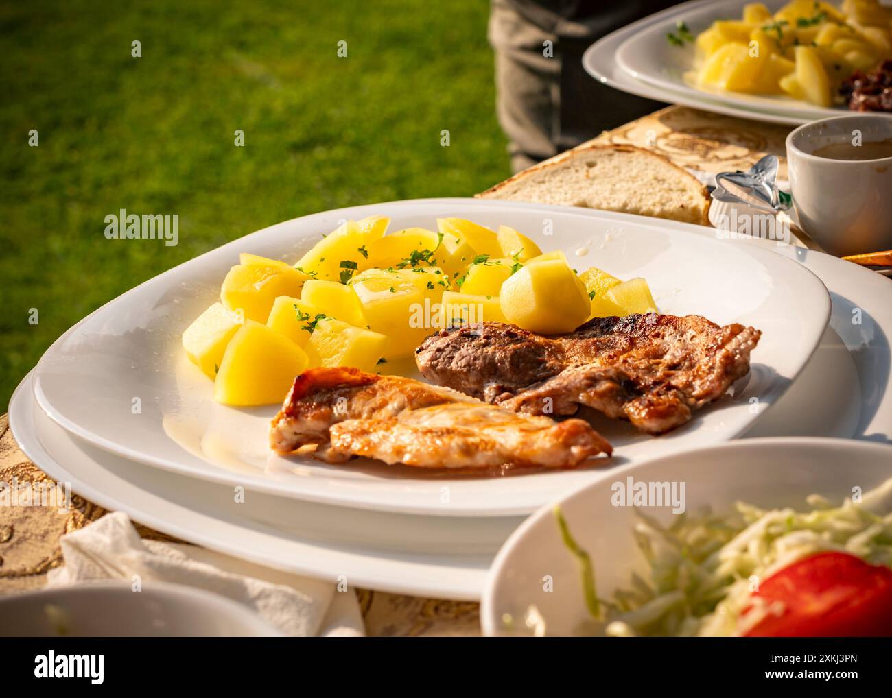 simple and tasty menu, natural potatoes soaked in butter and flavored ...