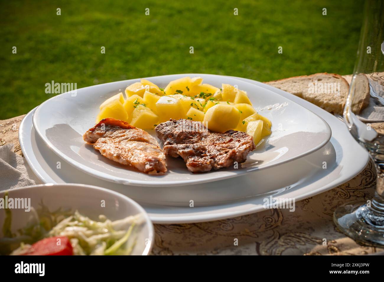 simple and tasty menu, natural potatoes soaked in butter and flavored ...