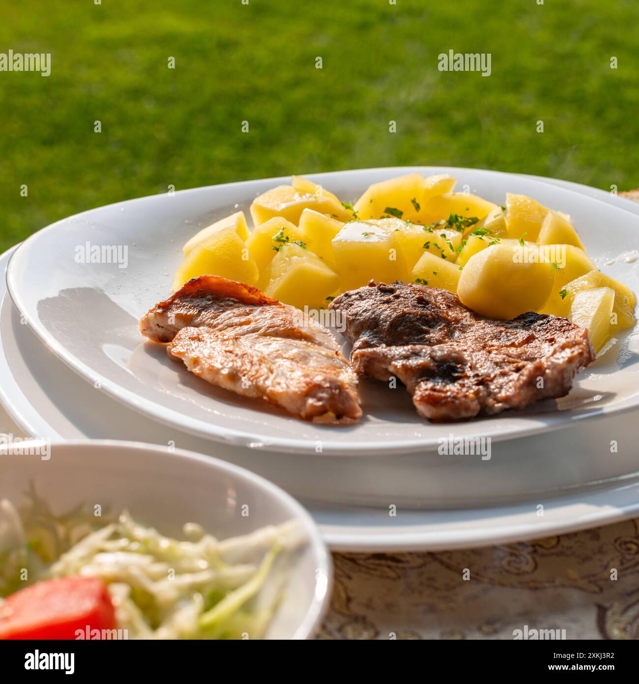 simple and tasty menu, natural potatoes soaked in butter and flavored ...