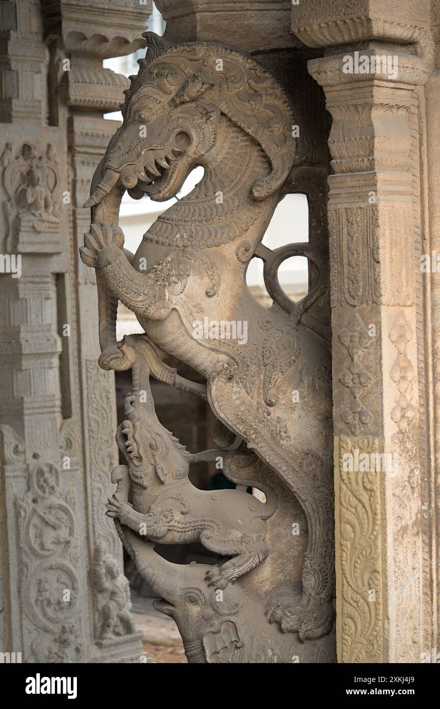 Old ancient Hindu God in the temple Stock Photo - Alamy