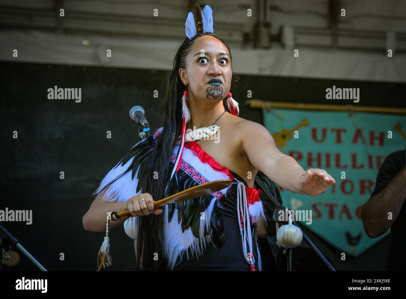 Maori facial expression hi-res stock photography and images - Alamy