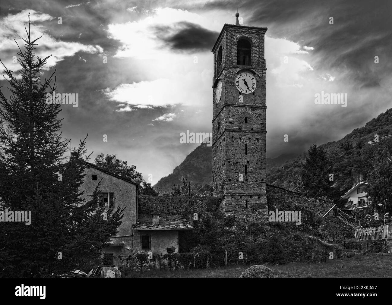 Italy Piedmont Val Pellice Bobbio Pellice Stock Photo - Alamy