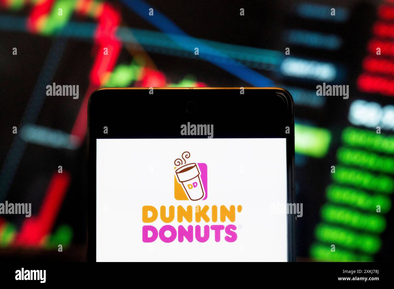 In this photo illustration, the American multinational coffee and snack ...