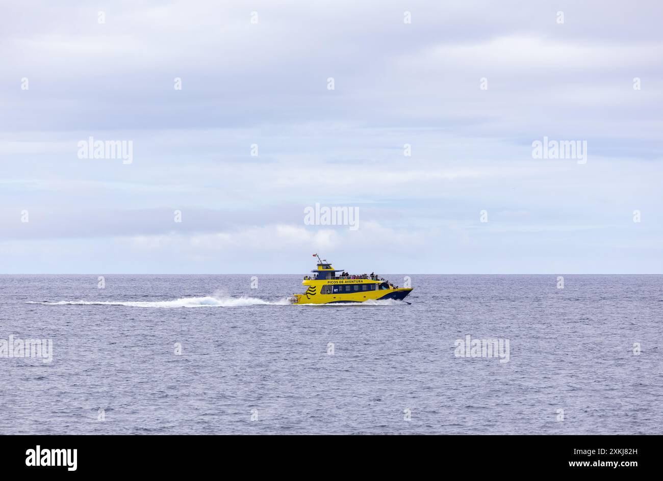 Azores, Portugal - 03.07.2024: Tour boat in the Atlantic Ocean in the ...