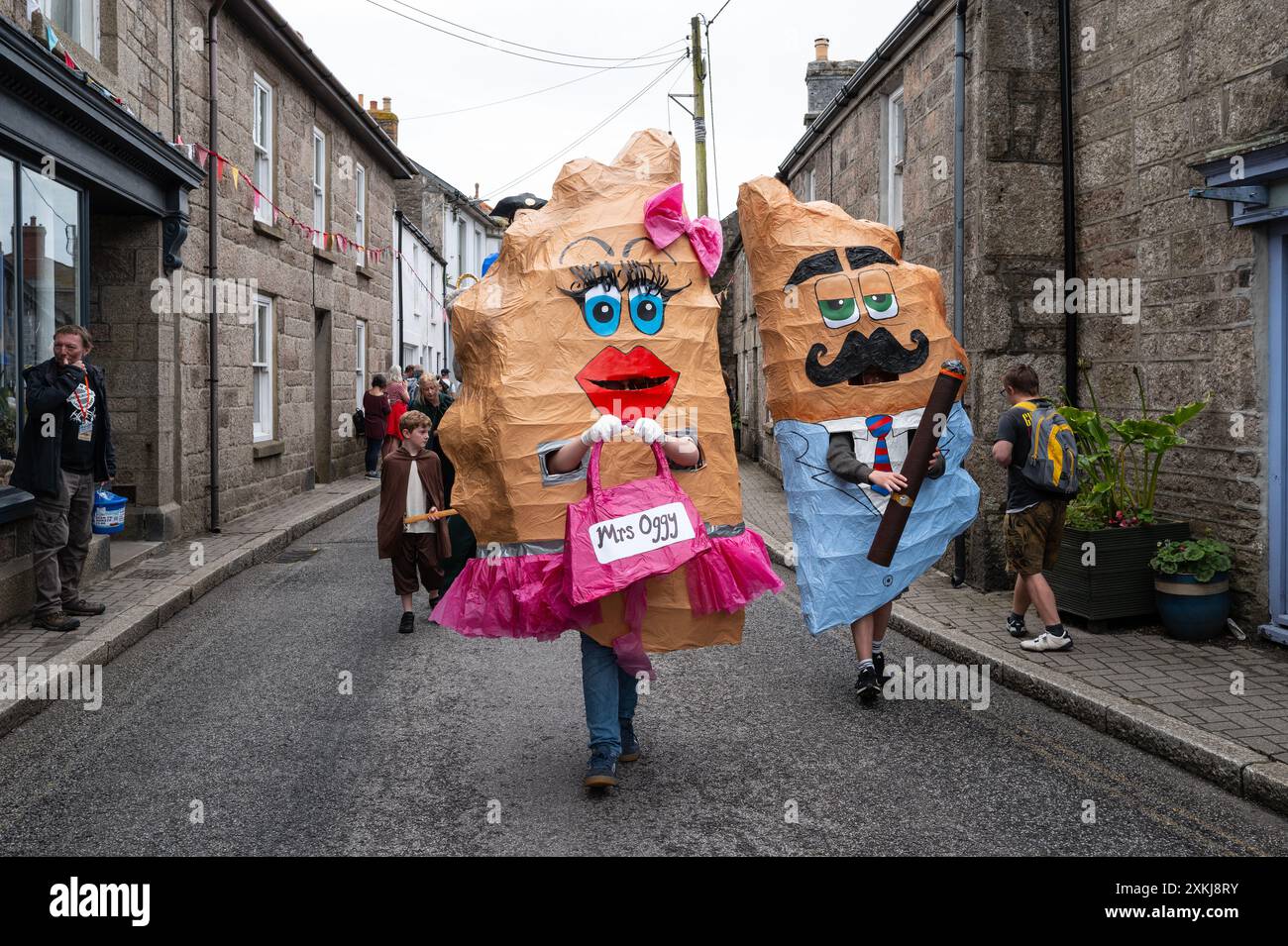 Lafrowda Day Festival Parade Going Underground St Just Penwith Cornwall ...