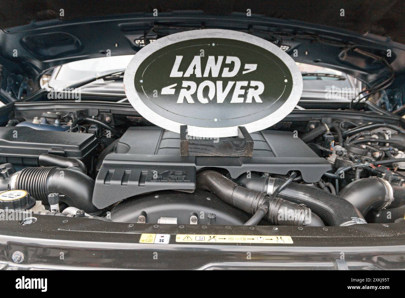 Land Rover engine. Fleetwood Tram Sunday 2024 Stock Photo - Alamy