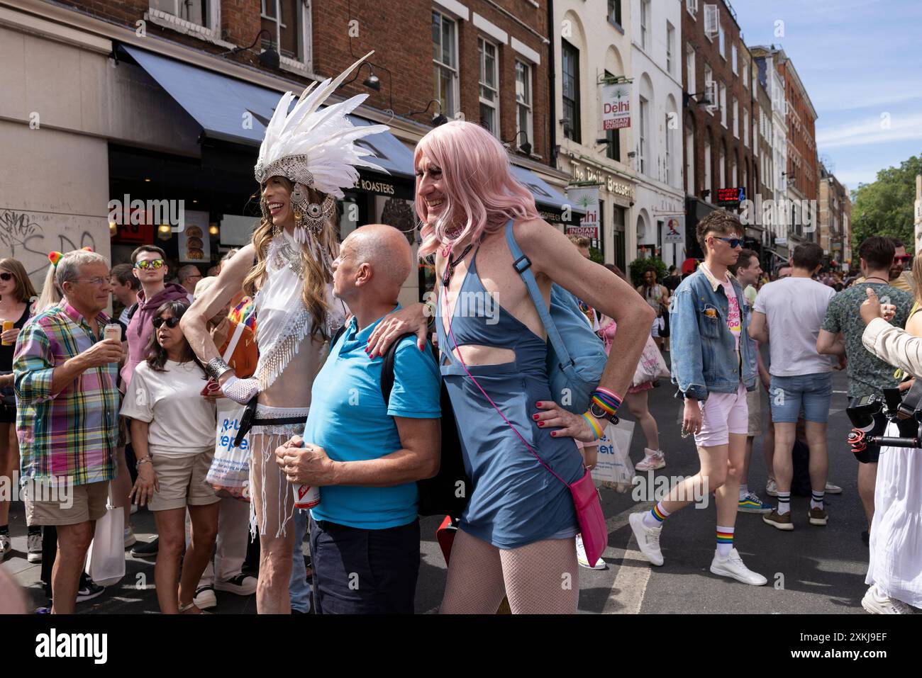 Gay Pride street scenes and celebrations on Old Compton Street, the ...