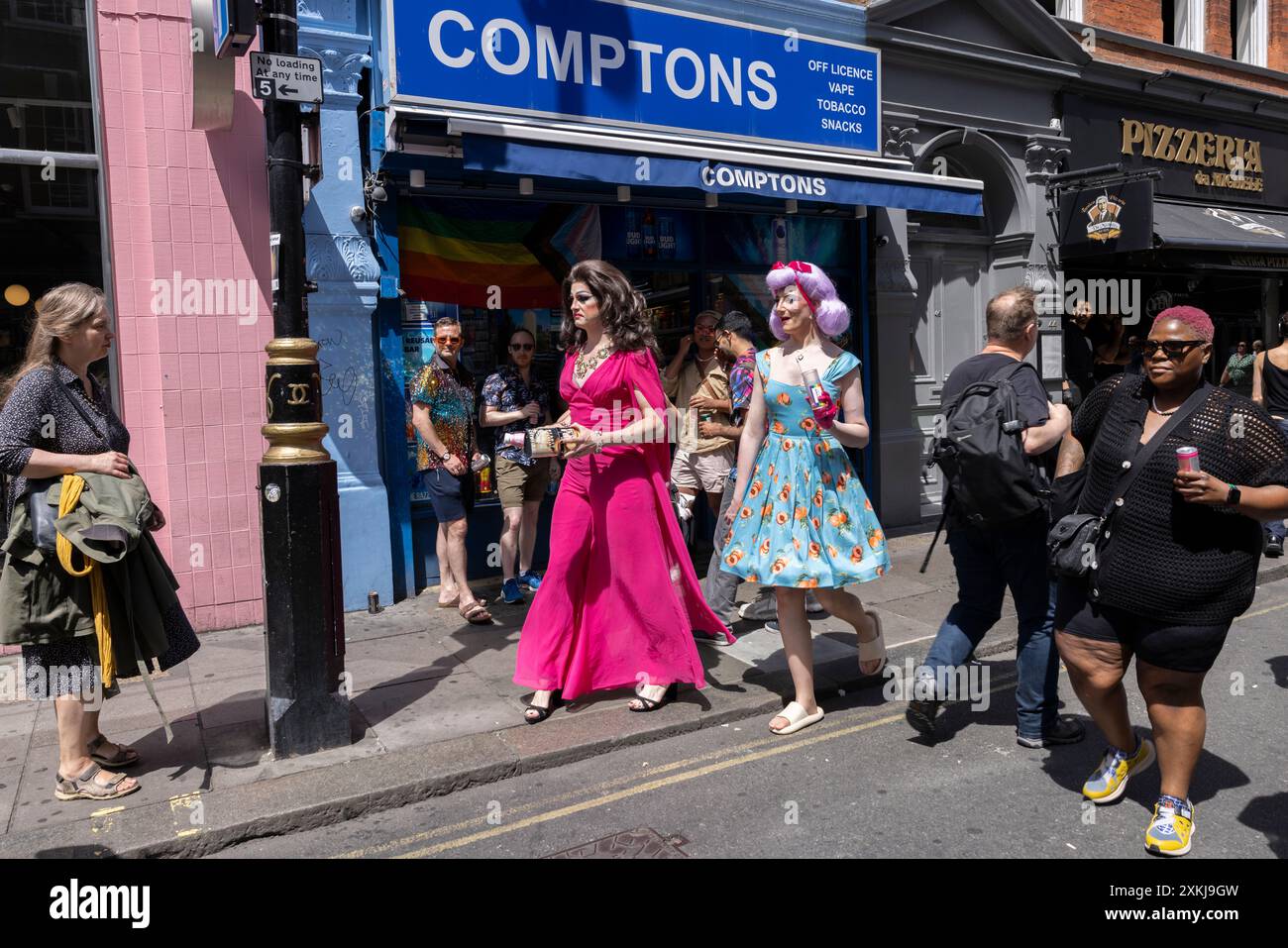 Gay Pride street scenes and celebrations on Old Compton Street, the ...