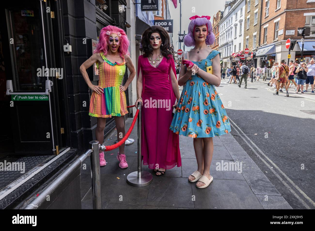 Gay Pride street scenes and celebrations on Old Compton Street, the ...