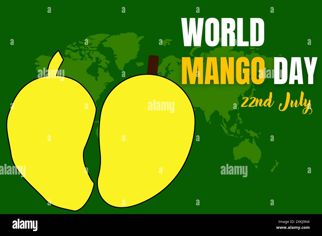 World Mango day celebration banner, template, social media post. 22nd ...