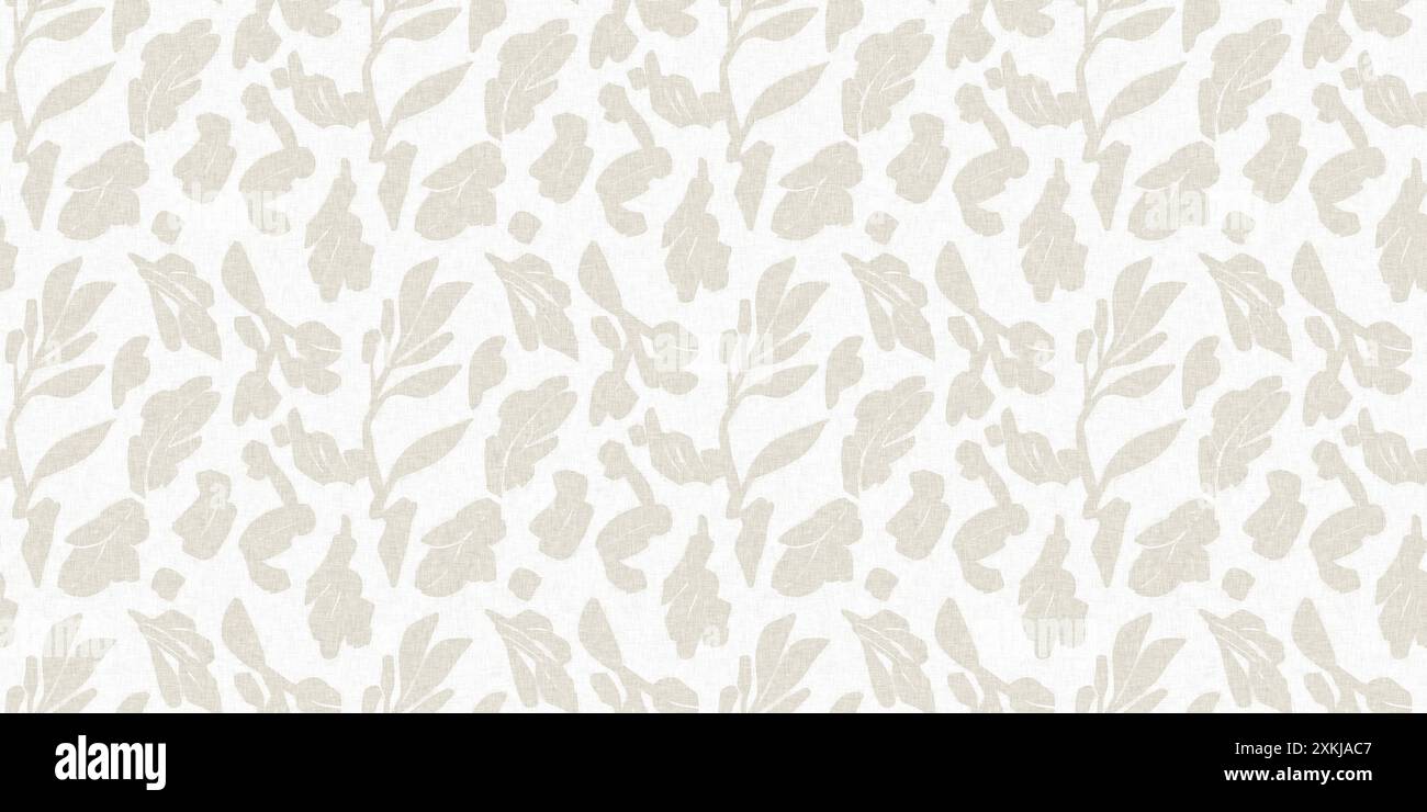 Seamless french gender neutral floral linen printed fabric border ...