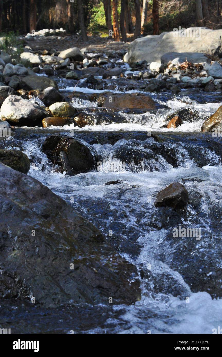 Stream of river water passing between the rocks Stock Photo - Alamy