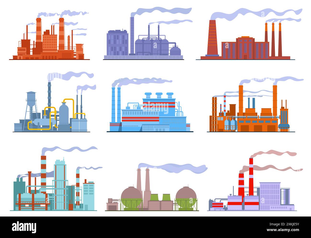 Oil refinery plant pipes Stock Vector Images - Alamy