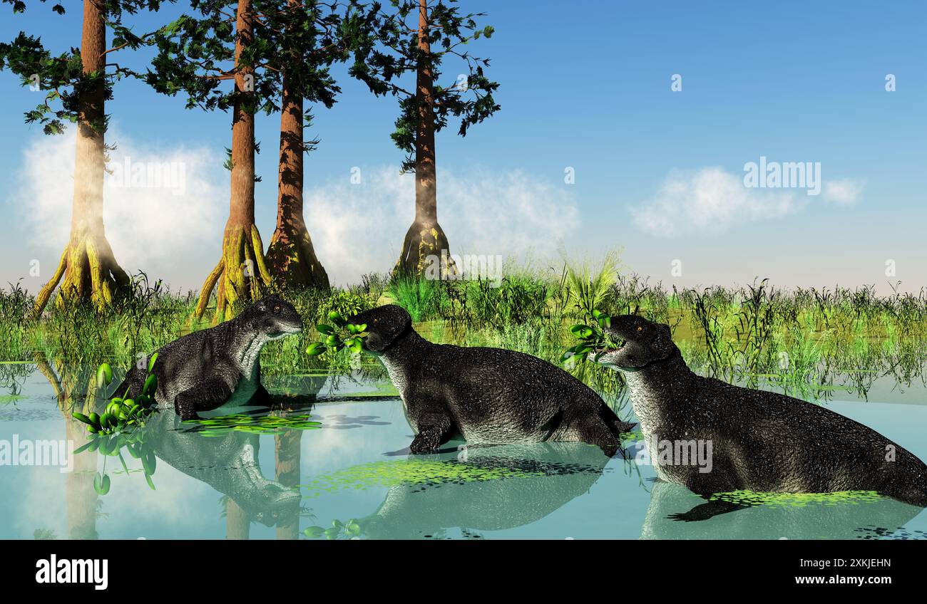 Delphinognathus was a synapsid herbivorous animal that lived in South ...