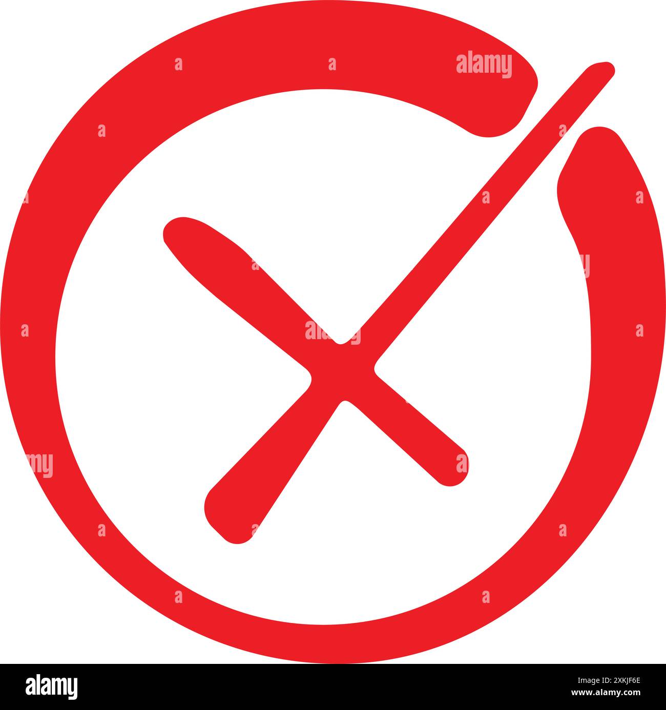 Rejected red logo vector isolated in flat style for design element ...