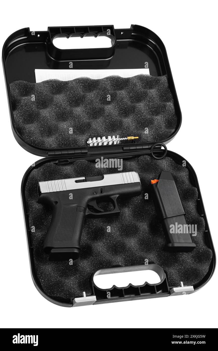 Close up pistol shooting in Cut Out Stock Images & Pictures - Alamy