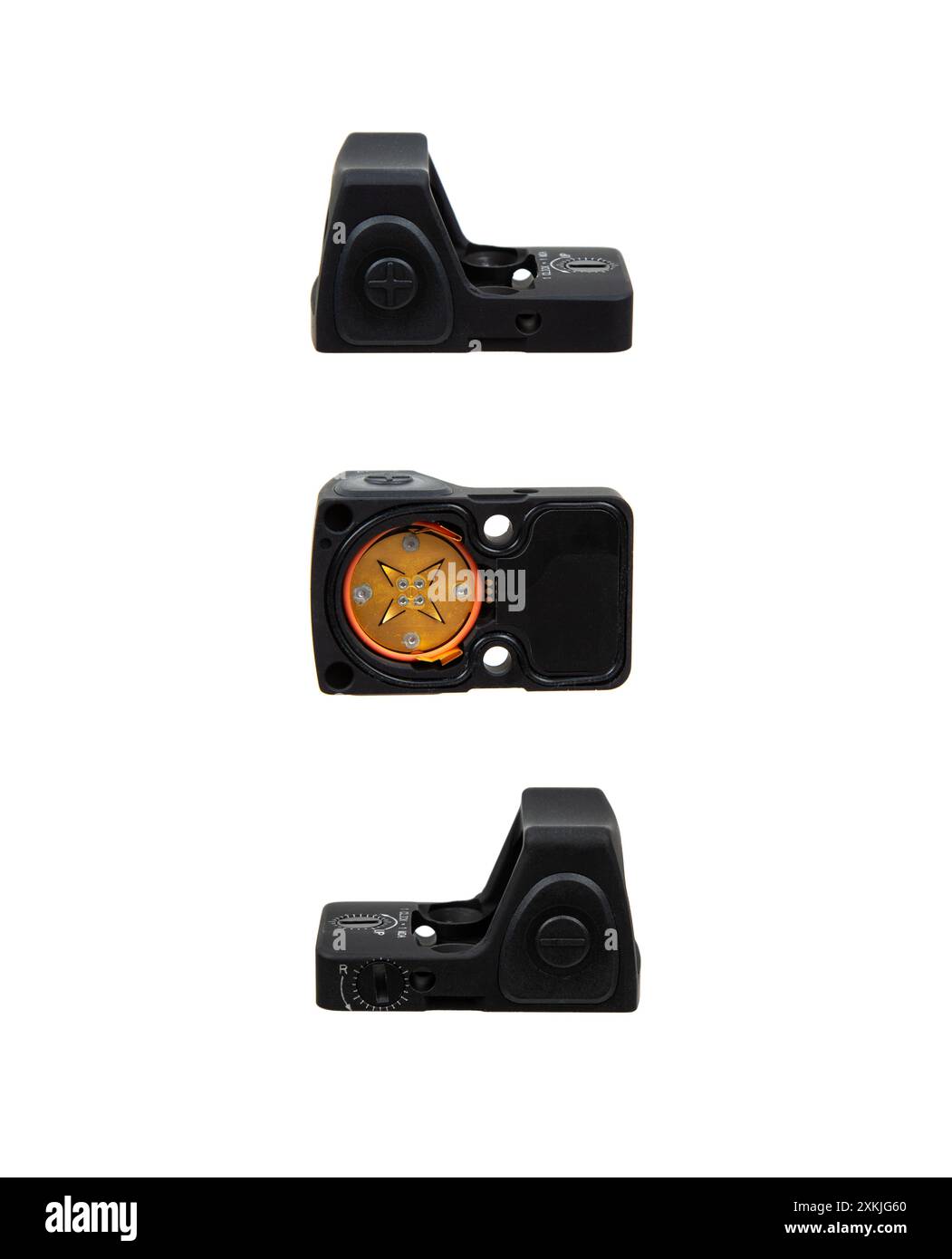 Modern optical collimator sight. Aiming device for shooting at short ...