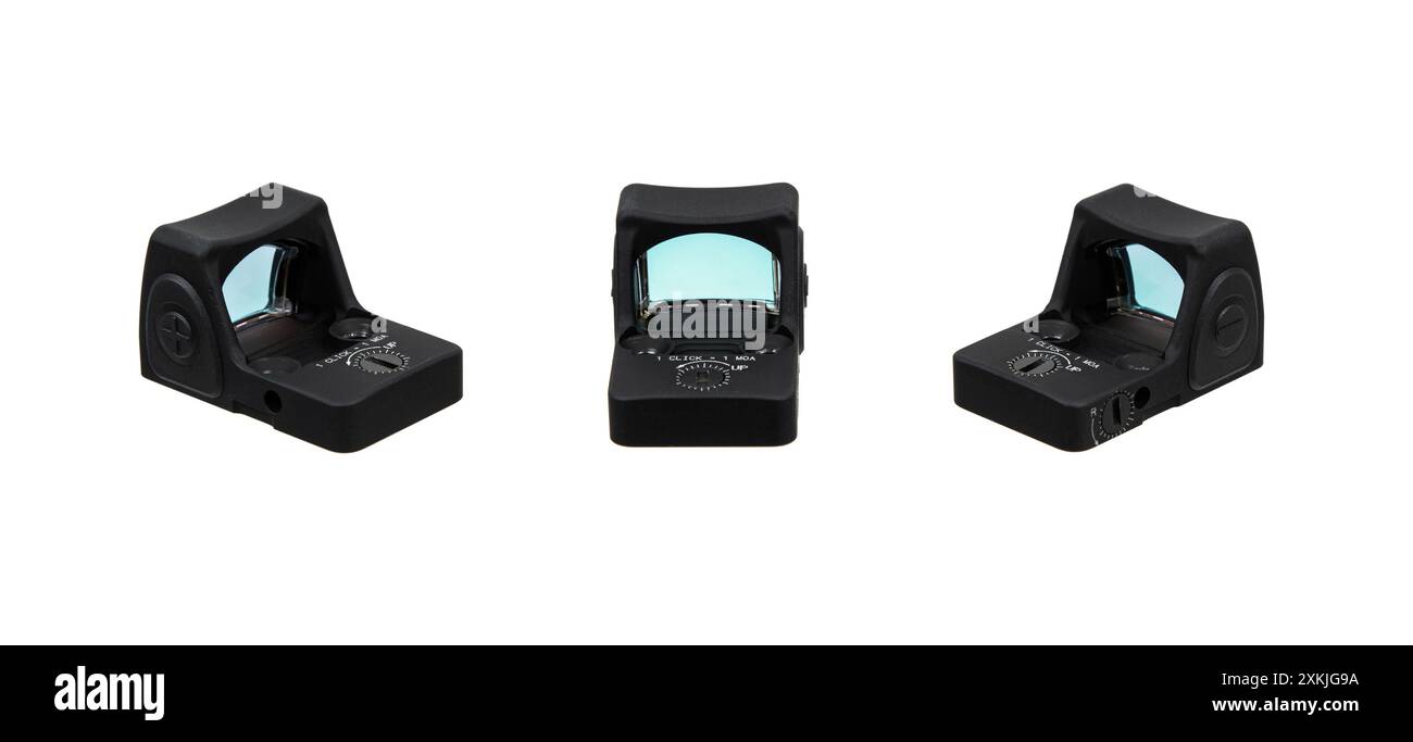 Modern optical collimator sight. Aiming device for shooting at short ...