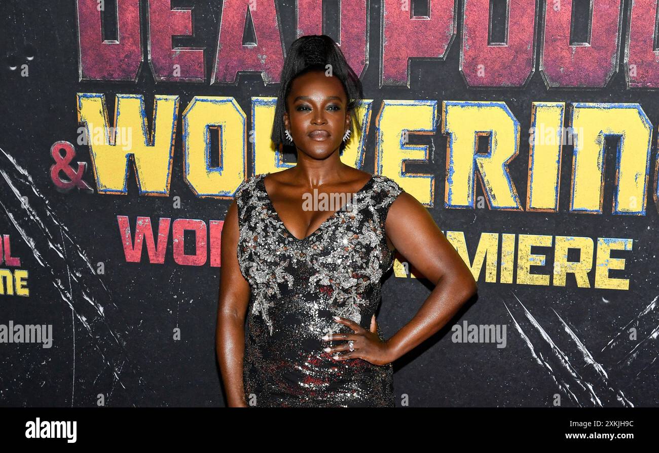 Wunmi Mosaku attends the world premiere of Marvel Studios' "Deadpool ...
