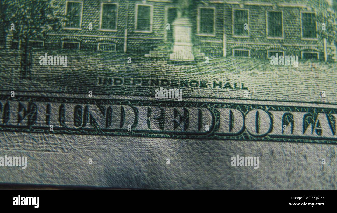 Process of verifying the authenticity of hundred dollar bank note for ...