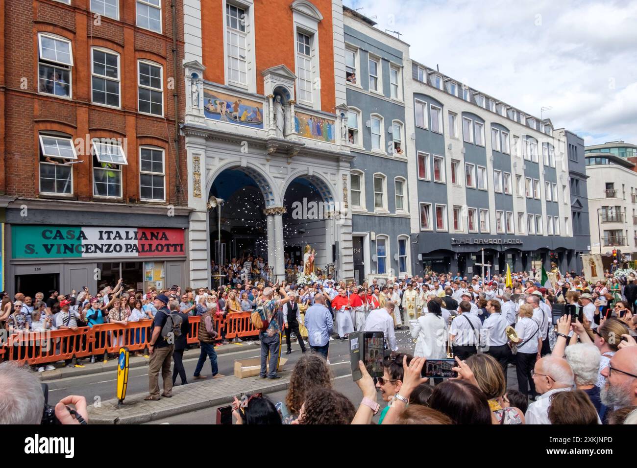 21st July 2024, London, UK. St.Peter's Italian Church, Clerkenwell ...