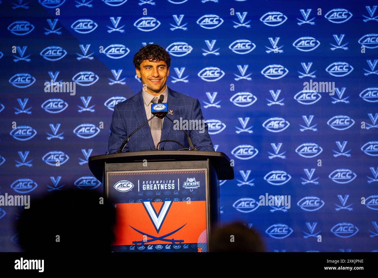 Charlotte, NC, USA. 23rd July, 2024. Virginia Cavaliers quarterback ...