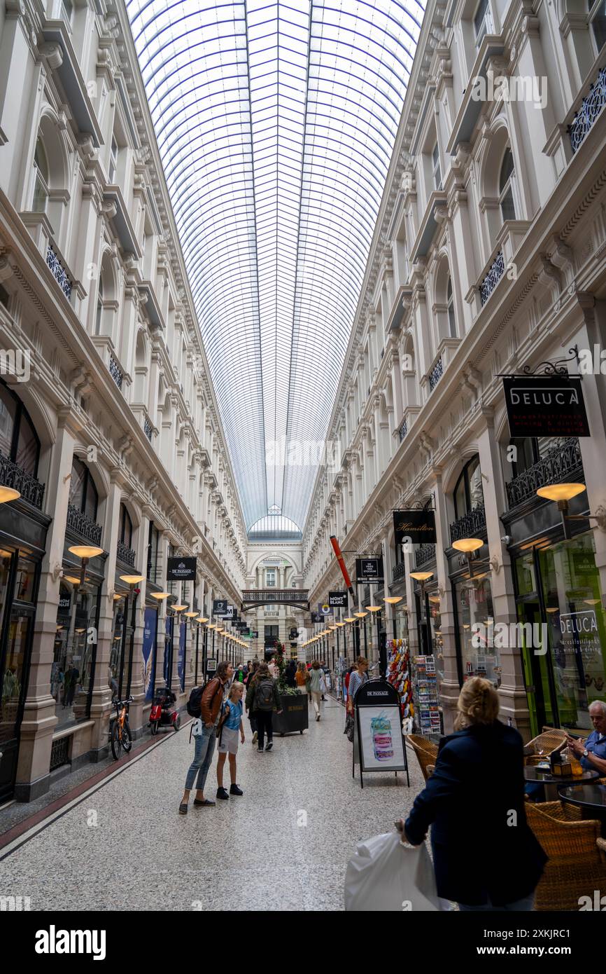 Historic shopping center De Passage, pedestrian zone, in the city ...