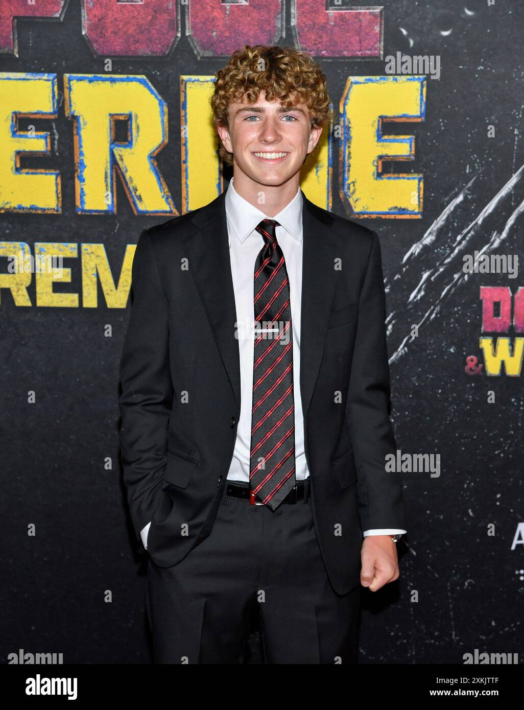 Walker Scobell attends the world premiere of Marvel Studios' "Deadpool ...