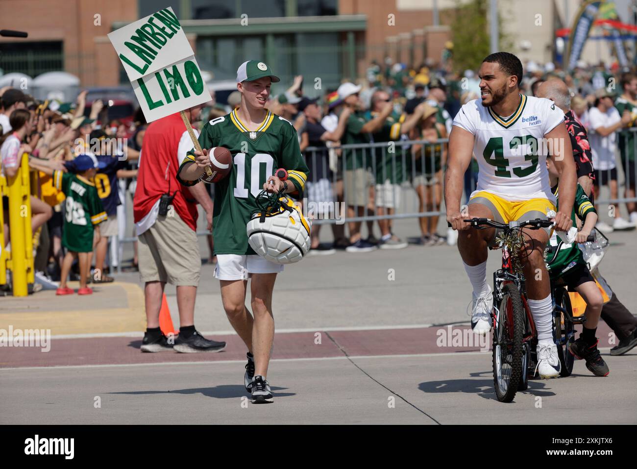 Green Bay Packers' Messiah Swinson an NFL football training camp Monday ...