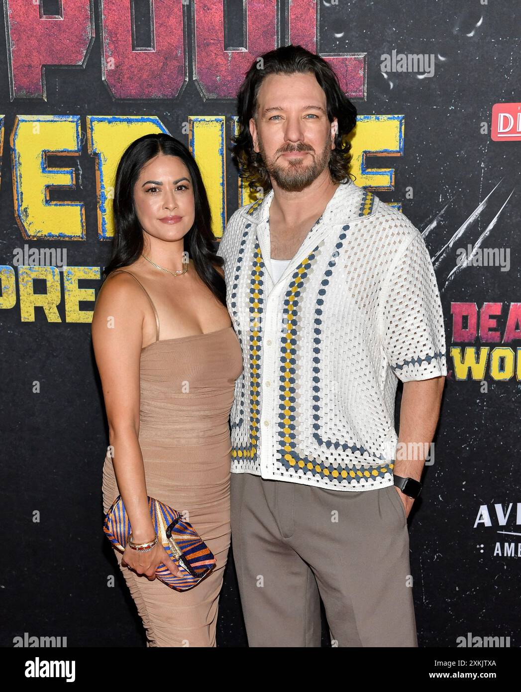 JC Chasez, right, and girlfriend Jennifer HuYoung attend the world ...