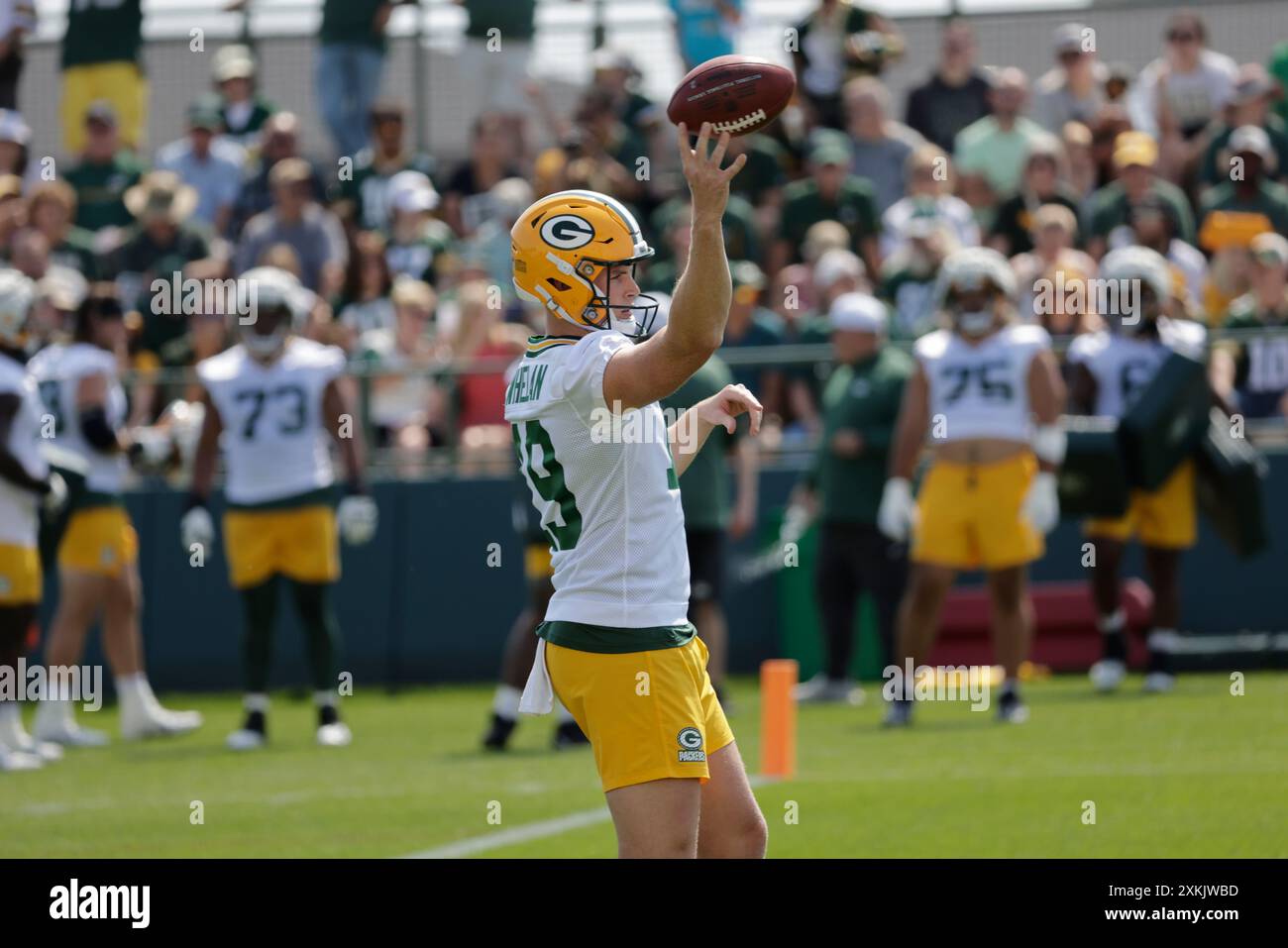 Green Bay Packers' Daniel Whelan during an NFL football training camp ...