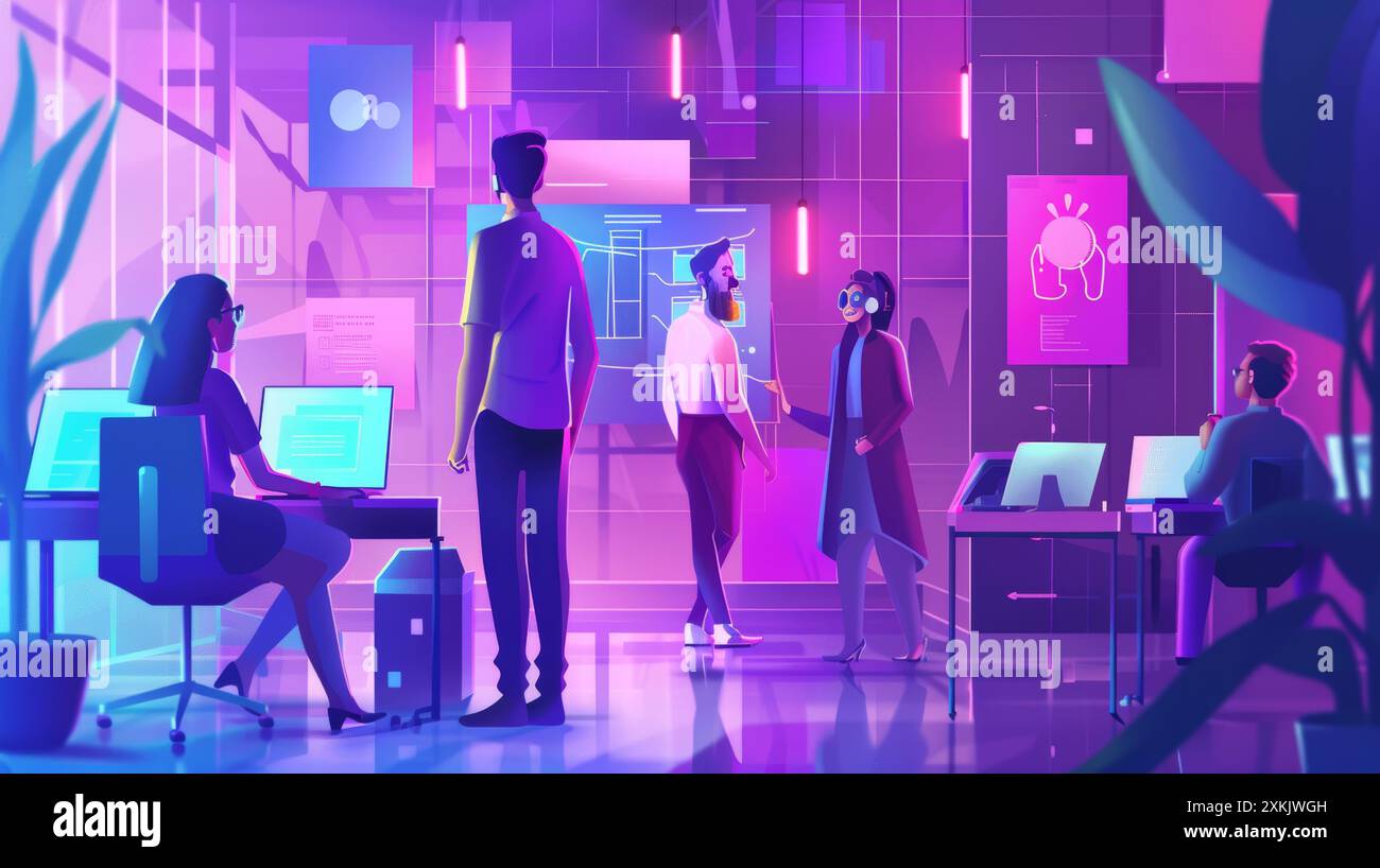 3d working people illustration hi-res stock photography and images - Alamy