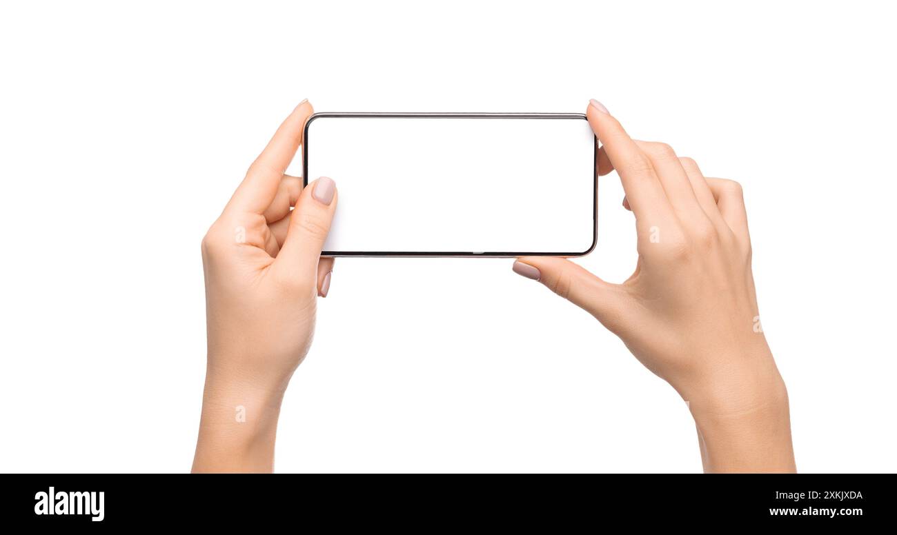 Modern smartphone showing photo Cut Out Stock Images & Pictures - Alamy