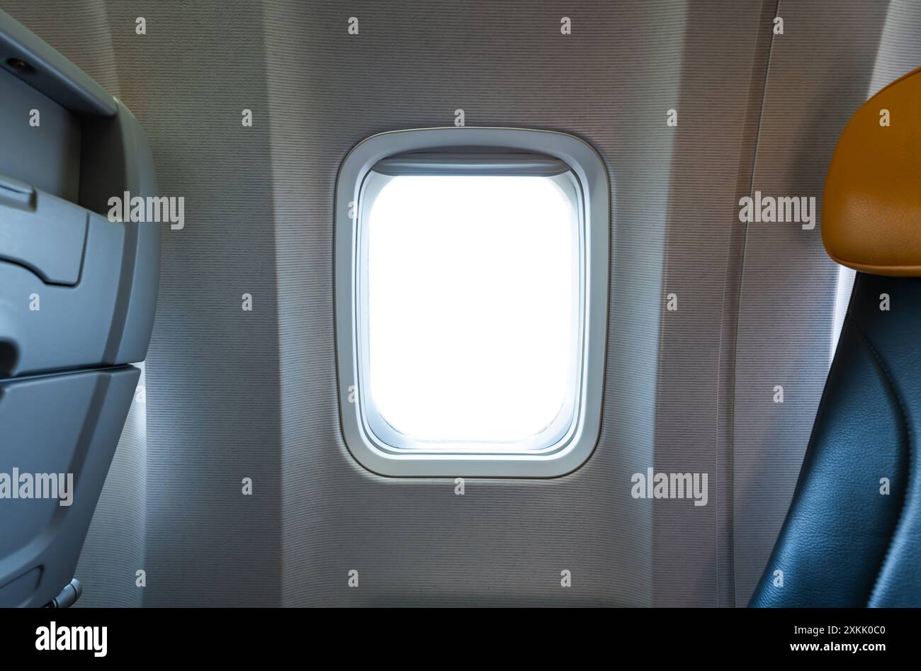 Airplane window template inside view, airliner porthole, isolated ...