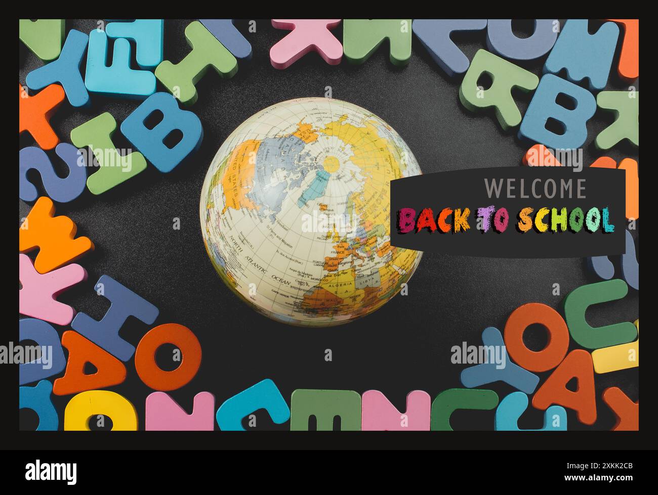 Back to school, education background for invitation, promotion poster ...